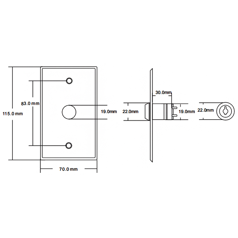 DAT-KNC19-B70(DPDT) – Door Access Control